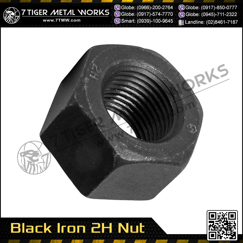 Black Iron 2H Heavy Hex Nut - Bolt and Nut Supplier Philippines