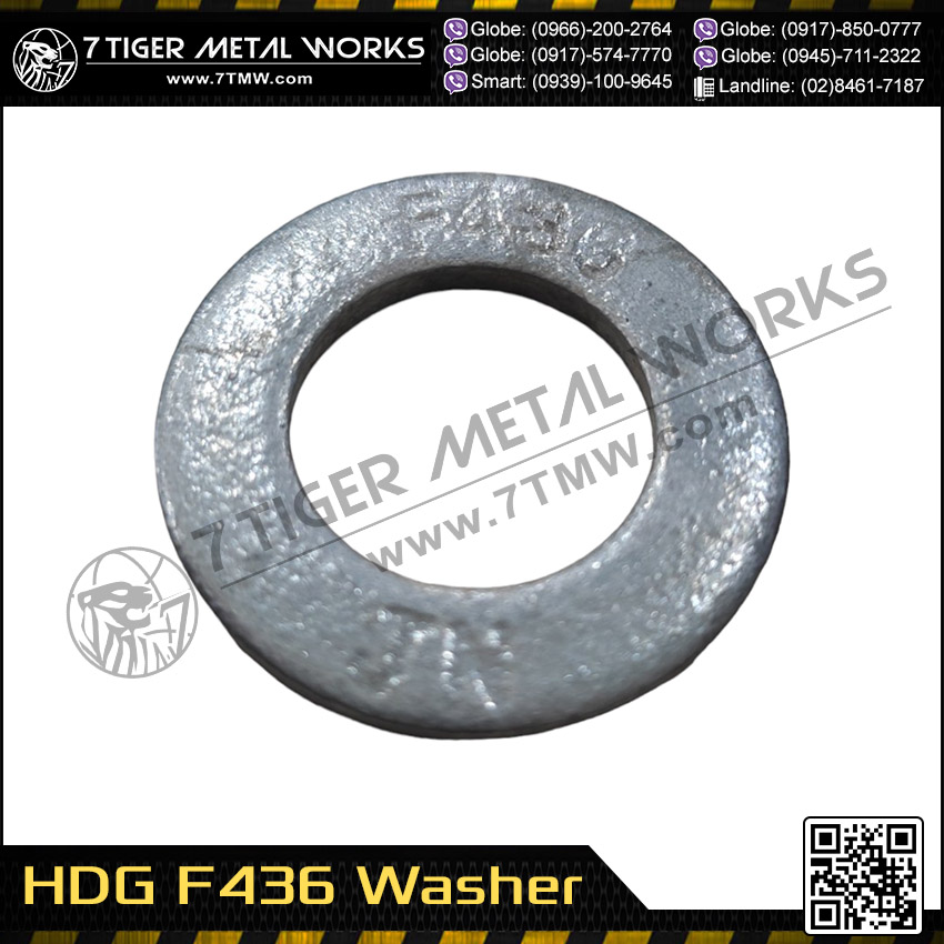 Hot Dipped Galvanized F436 Flat Washer - Bolt and Nut Supplier Philippines