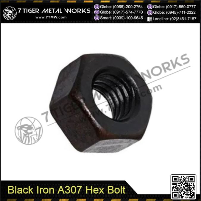 Black Iron A307 Hexagonal Nut - Bolt and Nut Supplier Philippines