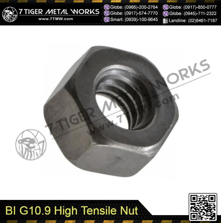 Black Iron G10.9 High Tensile Nut - Bolt and Nut Supplier Philippines