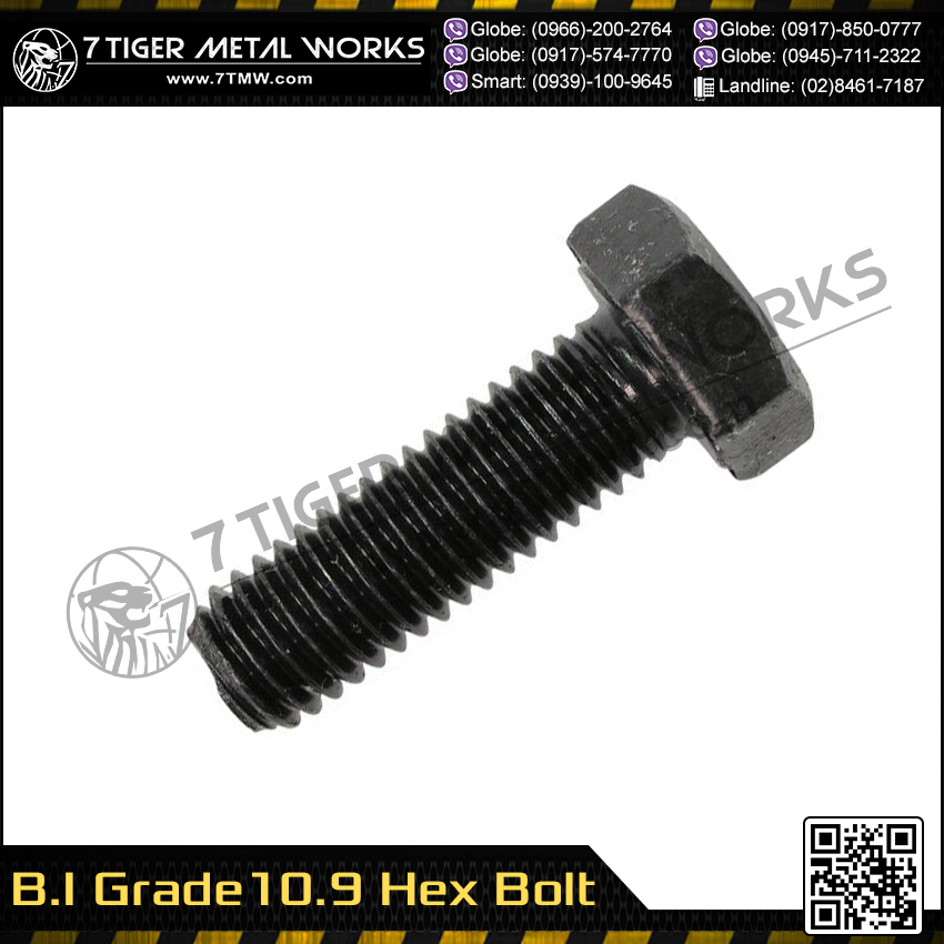 Black Iron Grade 10.9 High Tensile Hexagonal Bolt - Bolt and Nut ...