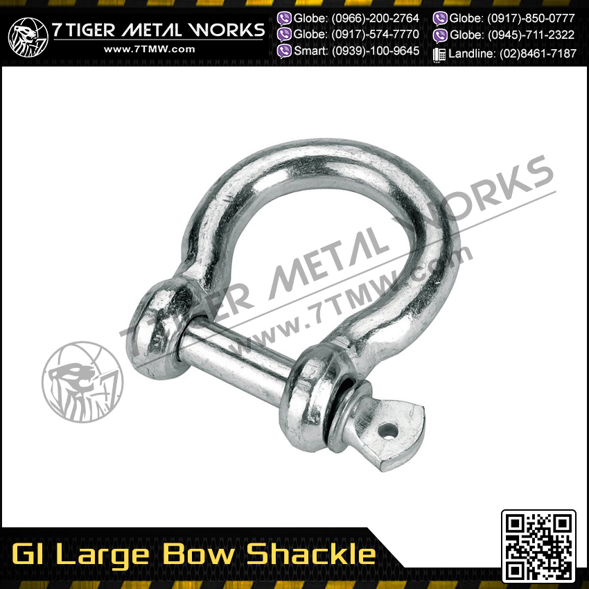 GI Large Bow Shackle (European Type) - Bolt and Nut Supplier Philippines