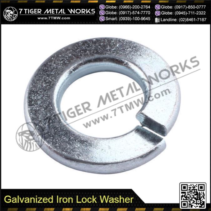 Galvanized Iron Lock Washer - Bolt and Nut Supplier Philippines