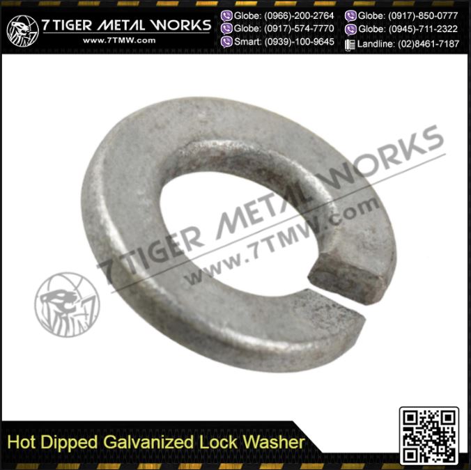 Hot Dipped Galvanized Lock Washer - Bolt and Nut Supplier Philippines