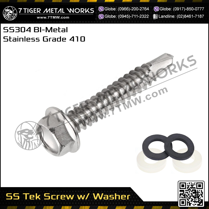 Stainless Tek Screw w/ Washer - Bolt and Nut Supplier Philippines