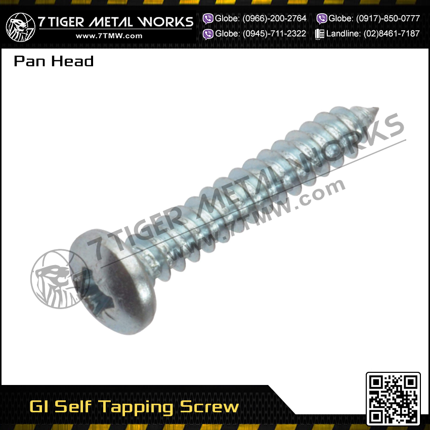 GI Self Tapping Screw – Pan Head - Bolt and Nut Supplier Philippines