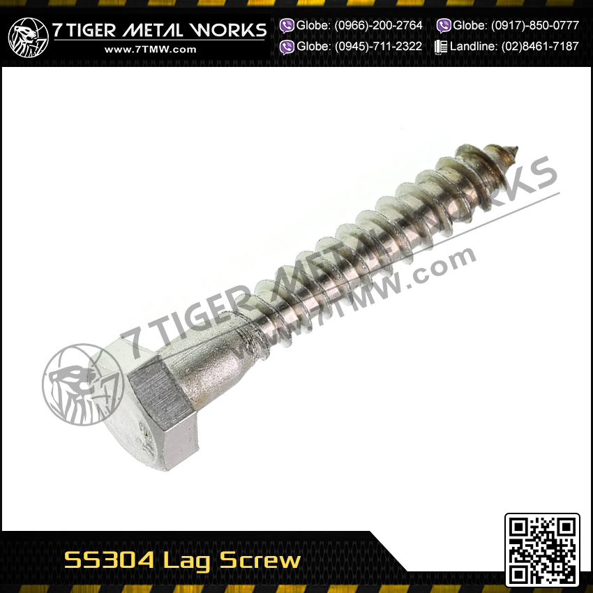 SS304 Lag Screw - Bolt and Nut Supplier Philippines