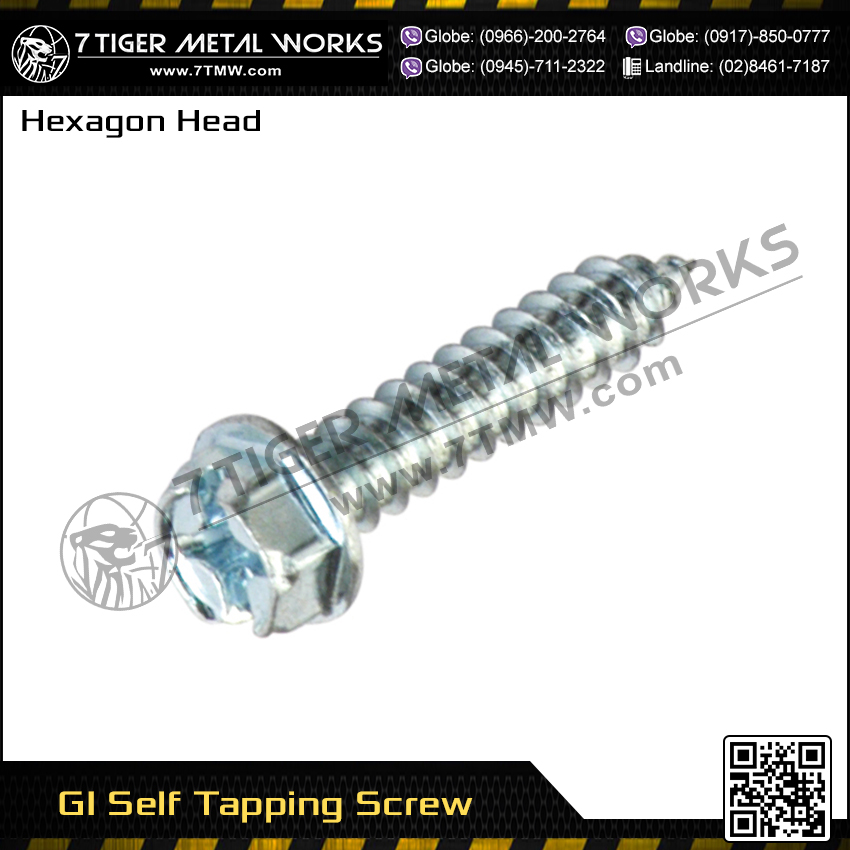 GI Self Tapping Screw - Hexagon Head - Bolt and Nut Supplier Philippines