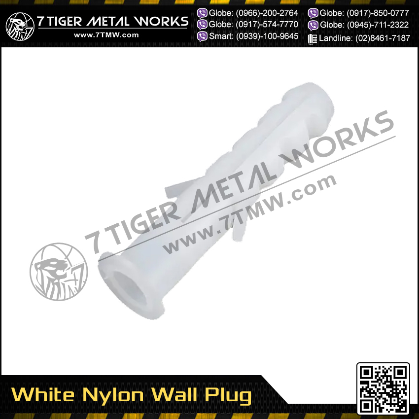 White Nylon Wall Plug - PO-M - Bolt and Nut Supplier Philippines
