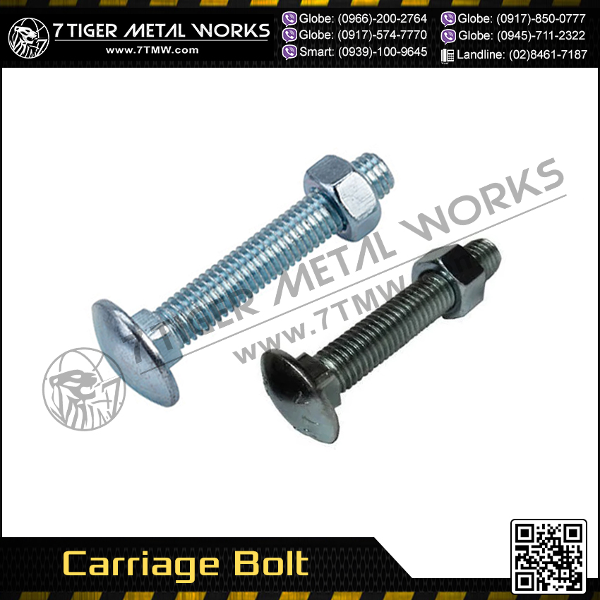 Carriage Bolt w/ 1 Nut - Bolt and Nut Supplier Philippines